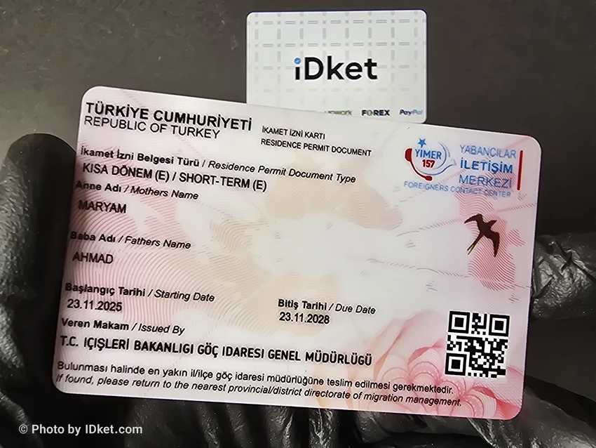 Turkey Residence Permit Card Template – Editable PSD Mockup
